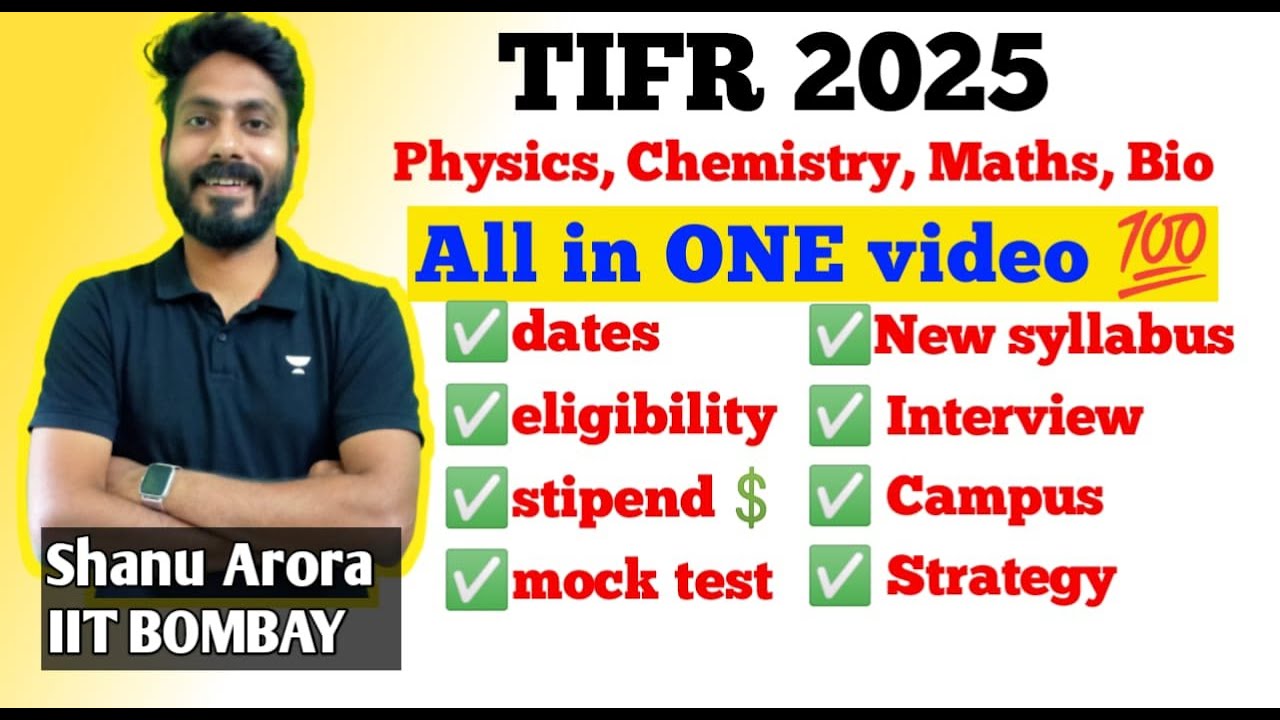 TIFR EXAM 2025 || All Information || important dates syllabus ...