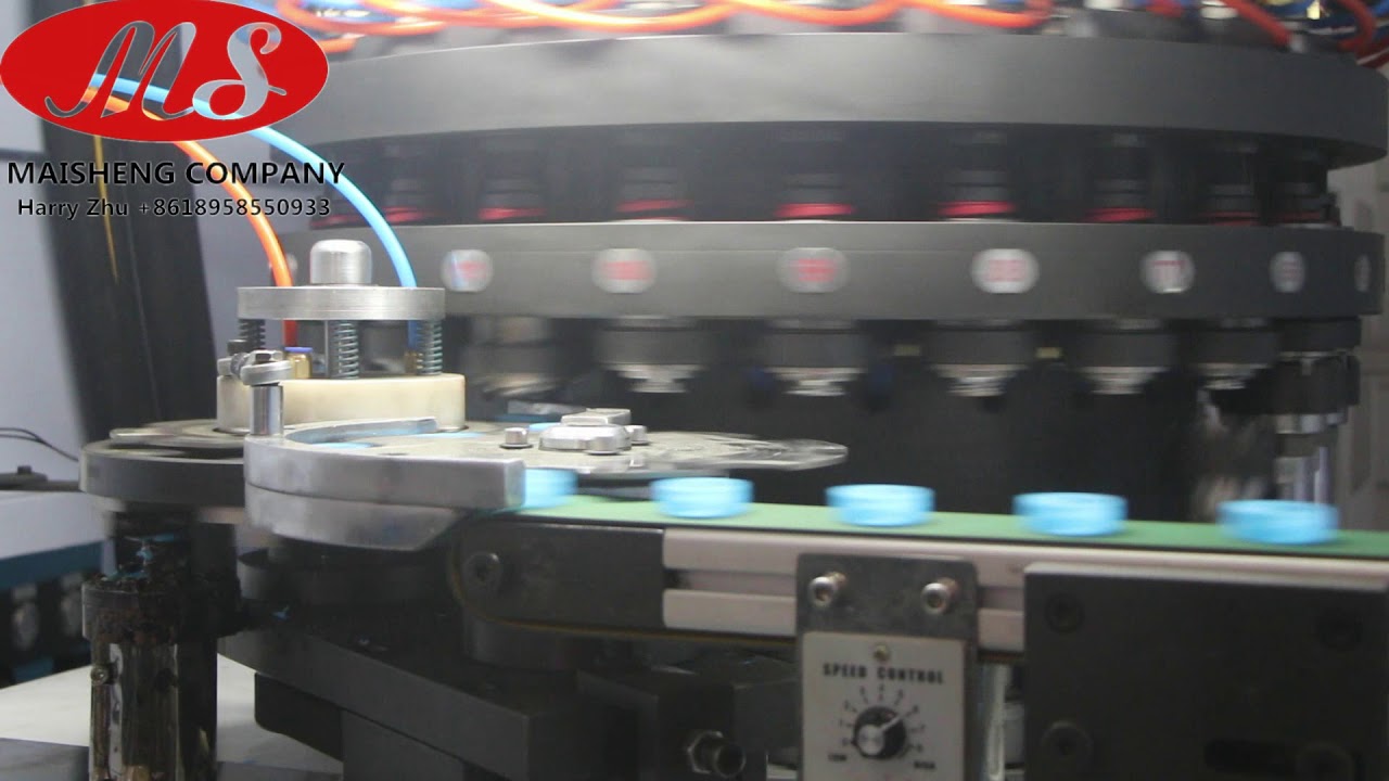 24 cavities cap compression molding machine - YouTube