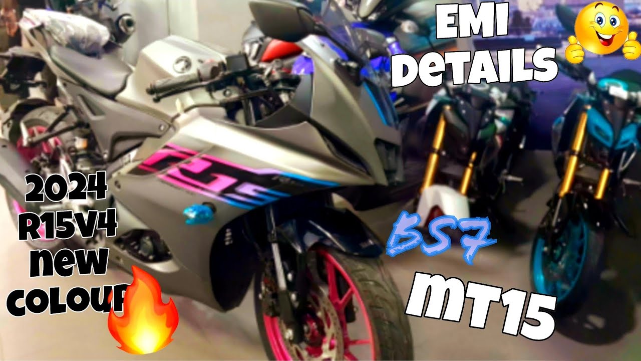 ||2024 NEW COLOUR R15V4😎🔥 bs7 METALLIC PINK AND MT15🔥😍|| better than ...
