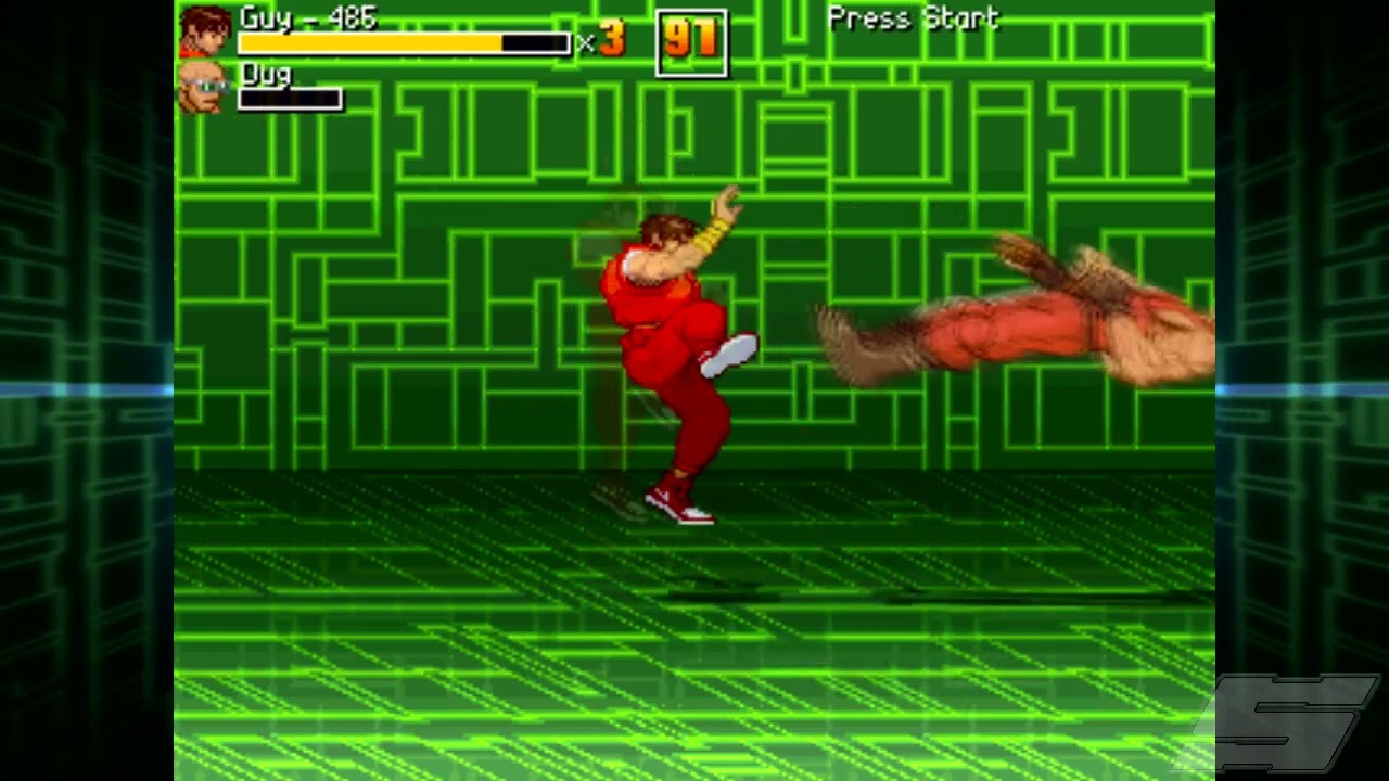 Sprite demo: 2010 Final Fight lowest thugs SFA size - YouTube