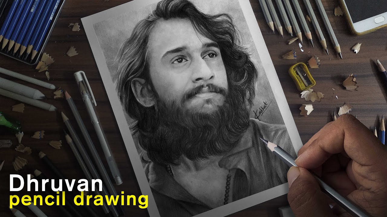 Malayalam actor Dhruvan pencil drawing | realistic pencil drawing ...