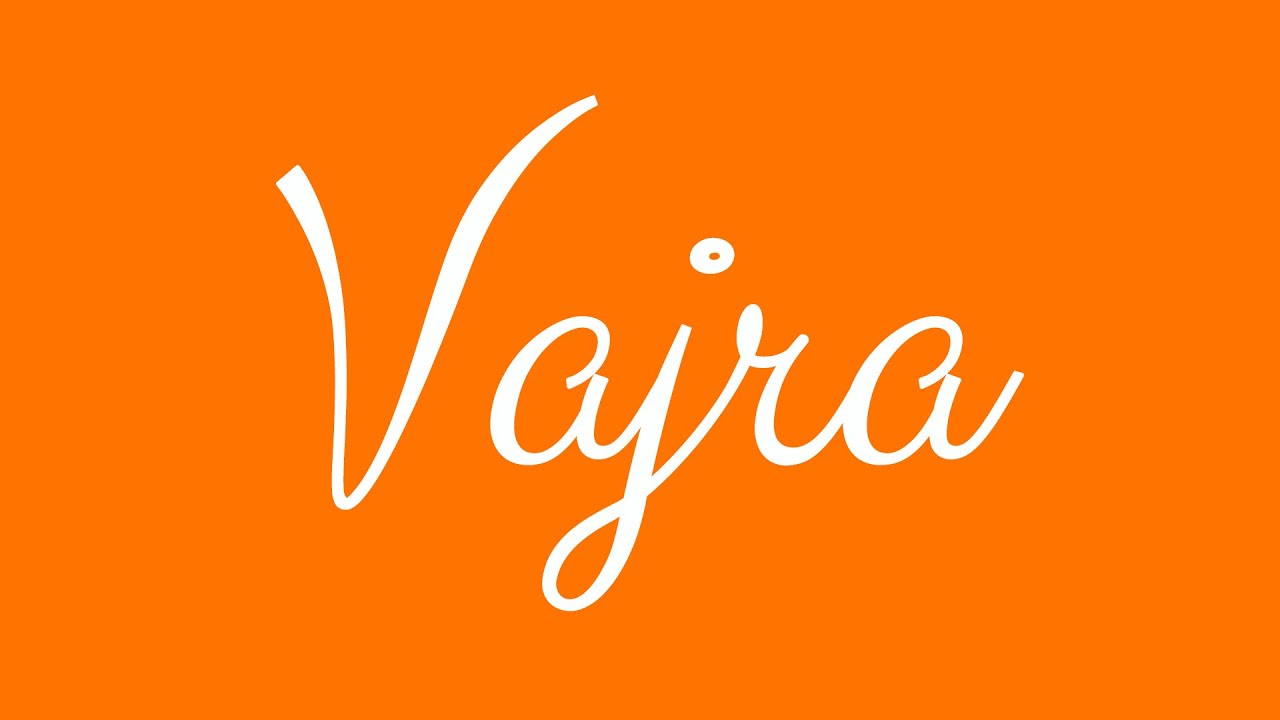 Learn how to Sign the Name Vajra Stylishly in Cursive Writing - YouTube