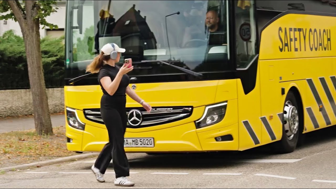 Mercedes-Benz Safety Coach Bus DEMONSTRATION - YouTube