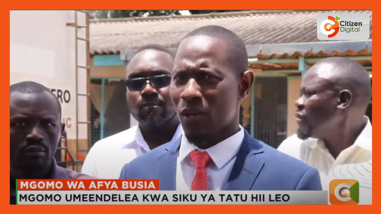 Wahudumu wa afya wanaendelea kugoma Busia - YouTube