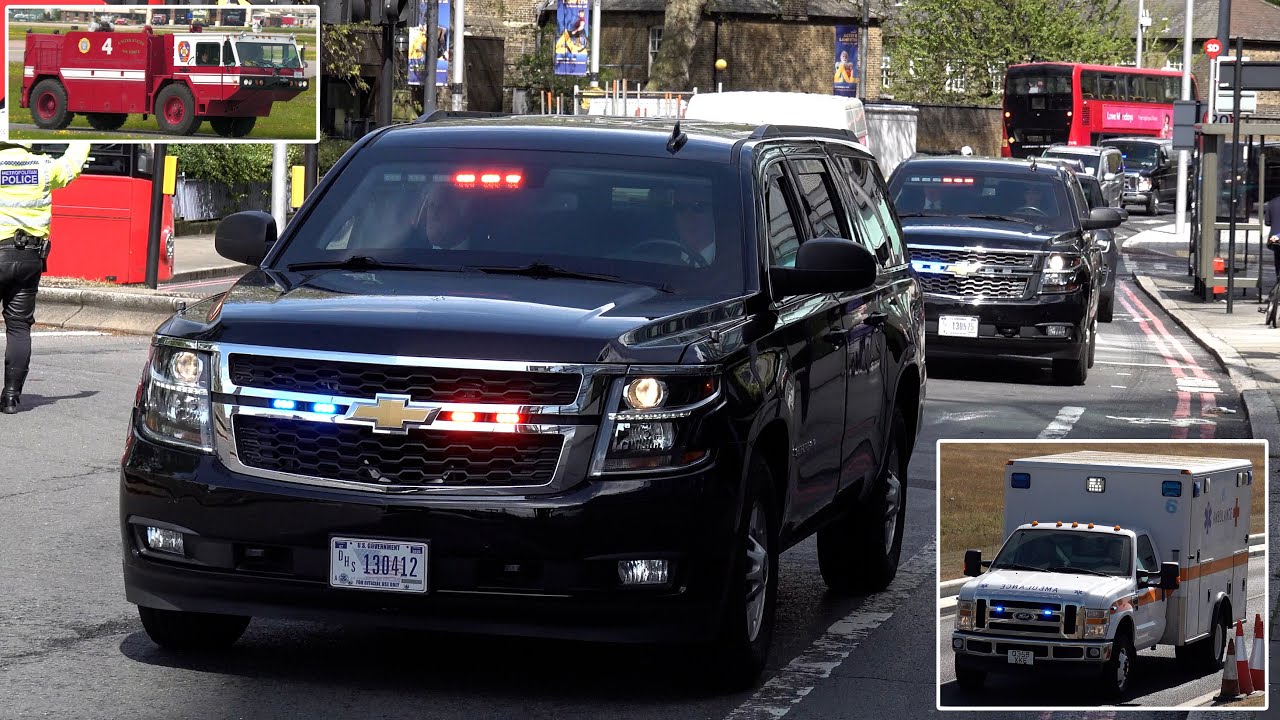 Jill Biden's motorcade and other US Government vehicles in England 🇺🇸 ...