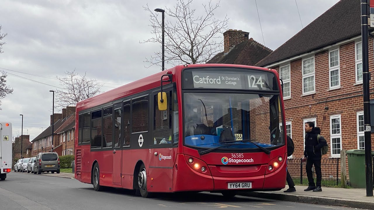 FULL ROUTE VISUAL | Stagecoach London Route 124 Eltham SC To Catford ...
