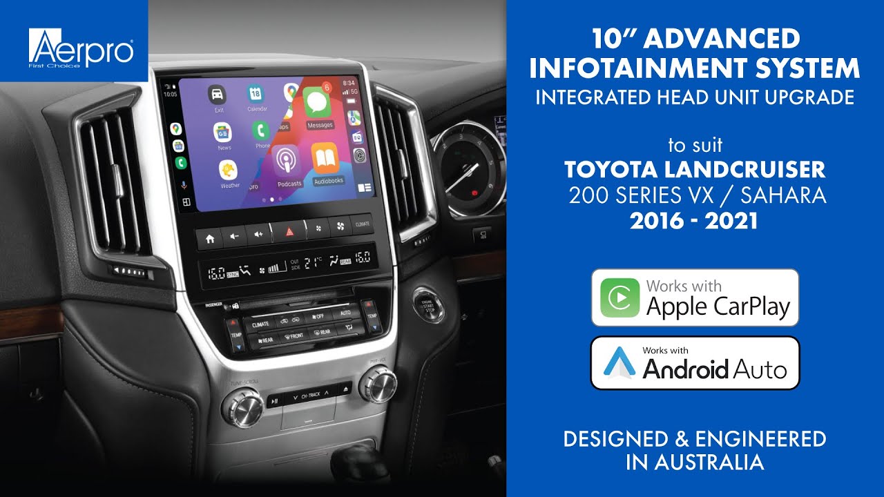 First Look | Brand New Toyota Land Cruiser 200 Series 2016-2021 Sahara/VX Head Unit Upgrade ...