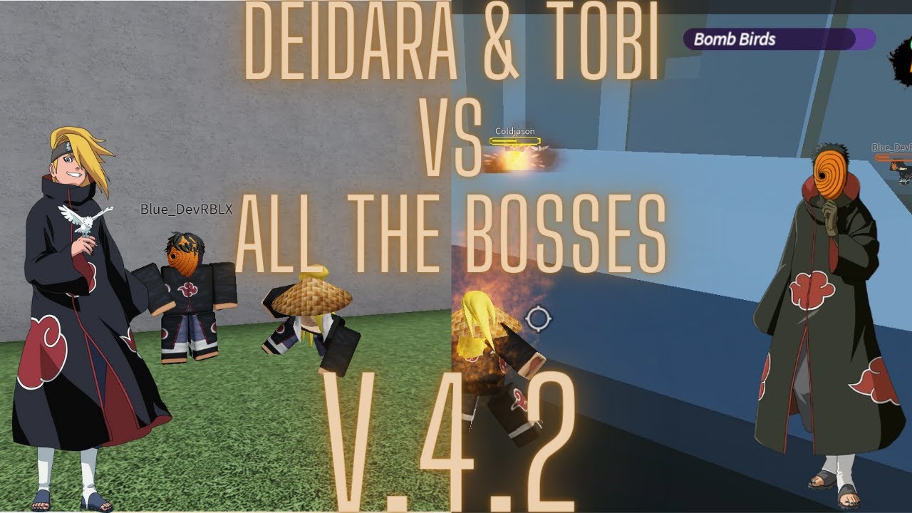 (Roblox) Ninja Tycoon Deidara & Tobi Vs All The Bosses! V.4.2 - YouTube
