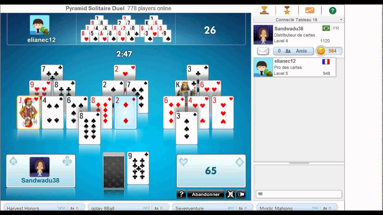 Jeu Pyramide solitaire - YouTube