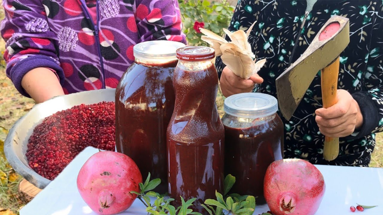 POMEGRANATE SYRUP | How to Make Pomegranate Syrup in the Country ...