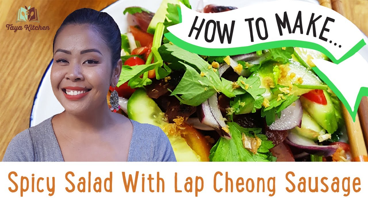 How To Make Spicy Chinese Pork Sausage Salad! Yum Lap Chong Recipe ...