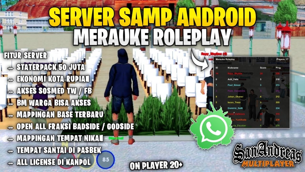 SERVER SAMP ANDROID PC NO DISCORD MERAUKE ROLEPLAY || GTA SAMP INDONESIA - YouTube