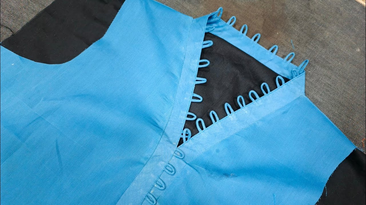 Overlap neck design with dori loops, overlap neck design cutting and ...