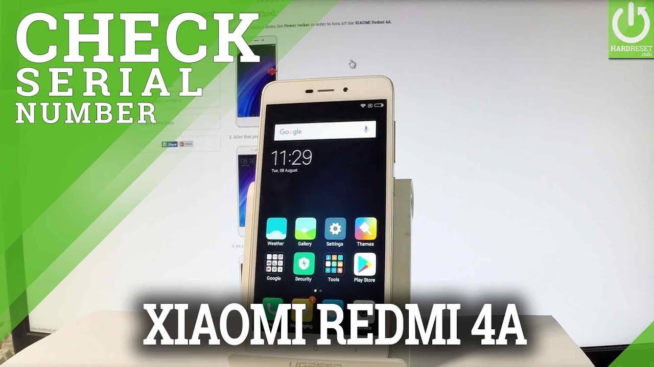 How to Check Serial Number in XIAOMI Redmi 4A |HardReset.info - YouTube