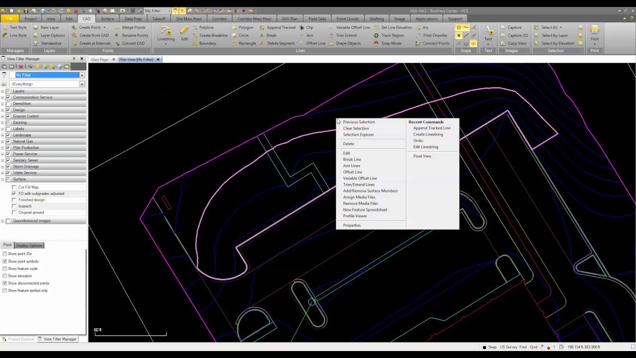 Trimble Business Center - HCE: Append Tracked Line - YouTube