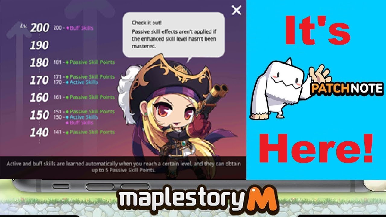 ~IT'S UPDATE DAY!~ More Info & Patch Notes for Maplestory M! (Lvl 200 ...