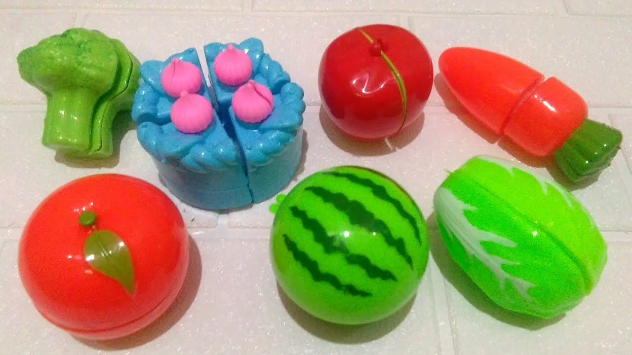 Satisfying video ASMR | cutting fruits, vegetables and cake | apple, carrot, watermelon, orange ...