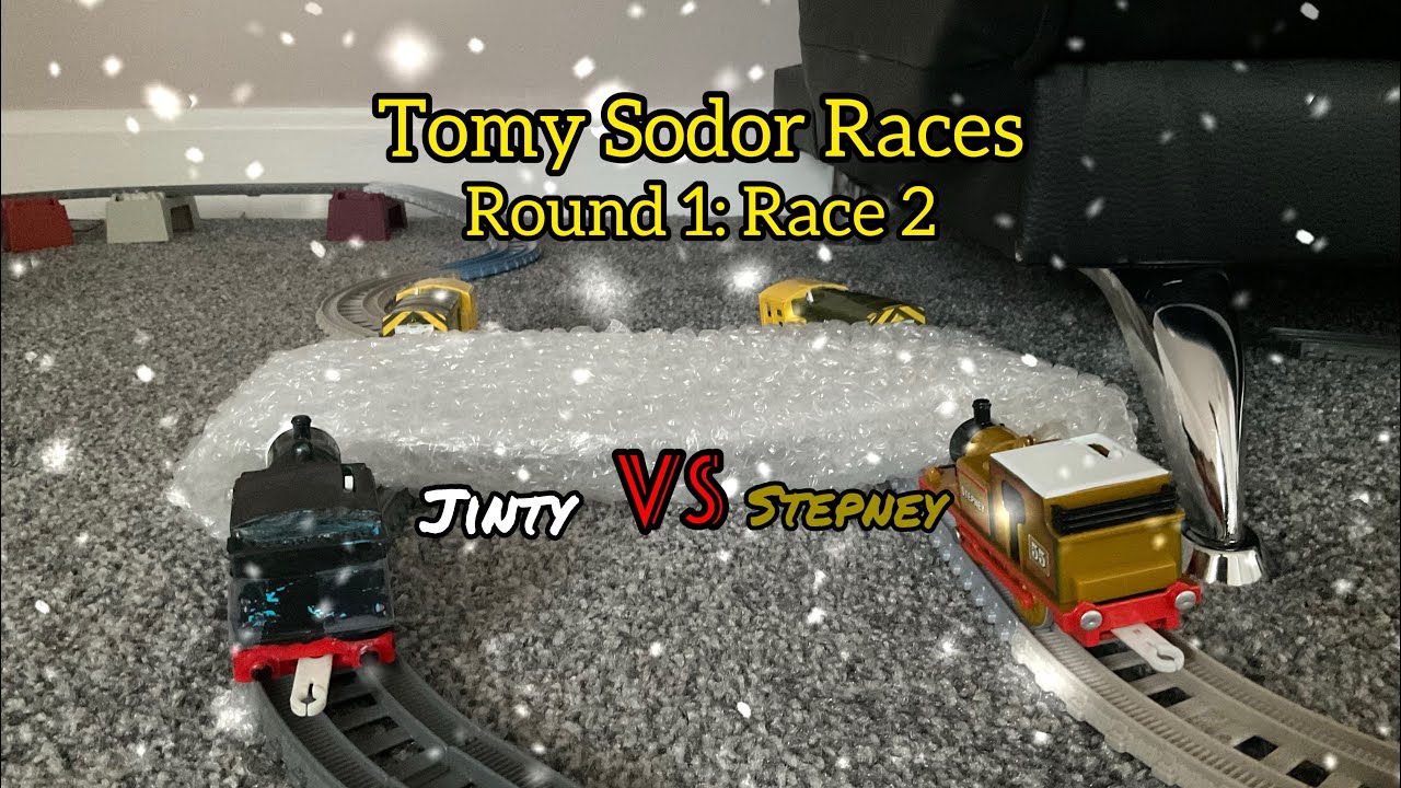 Tomy Sodor Races | Round 1: Race 2 | Jinty vs Stepney - YouTube