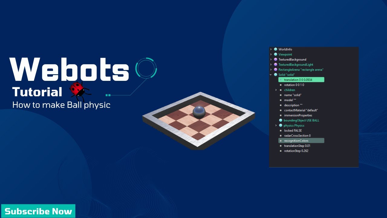 Webots Tutorial| (Ball physic) - YouTube