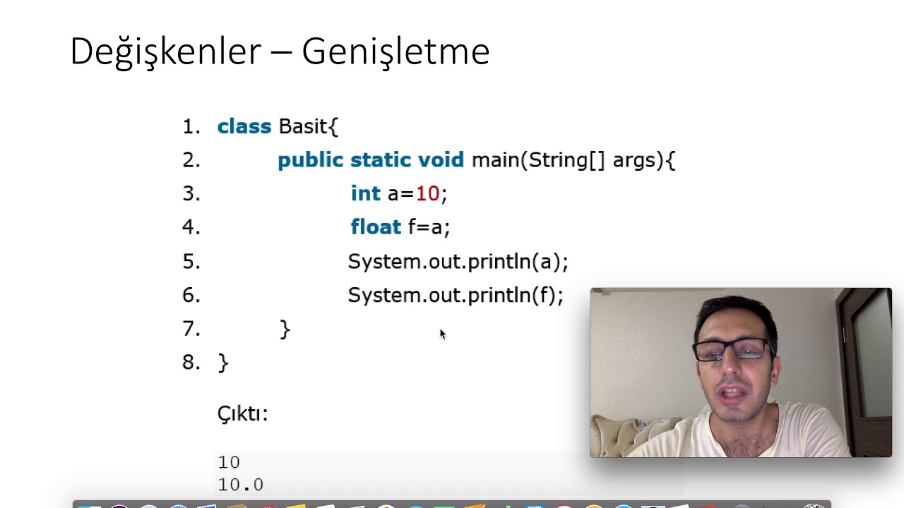 Java - Ders 14: Değişkenler ile alakalı kod örnekleri - YouTube