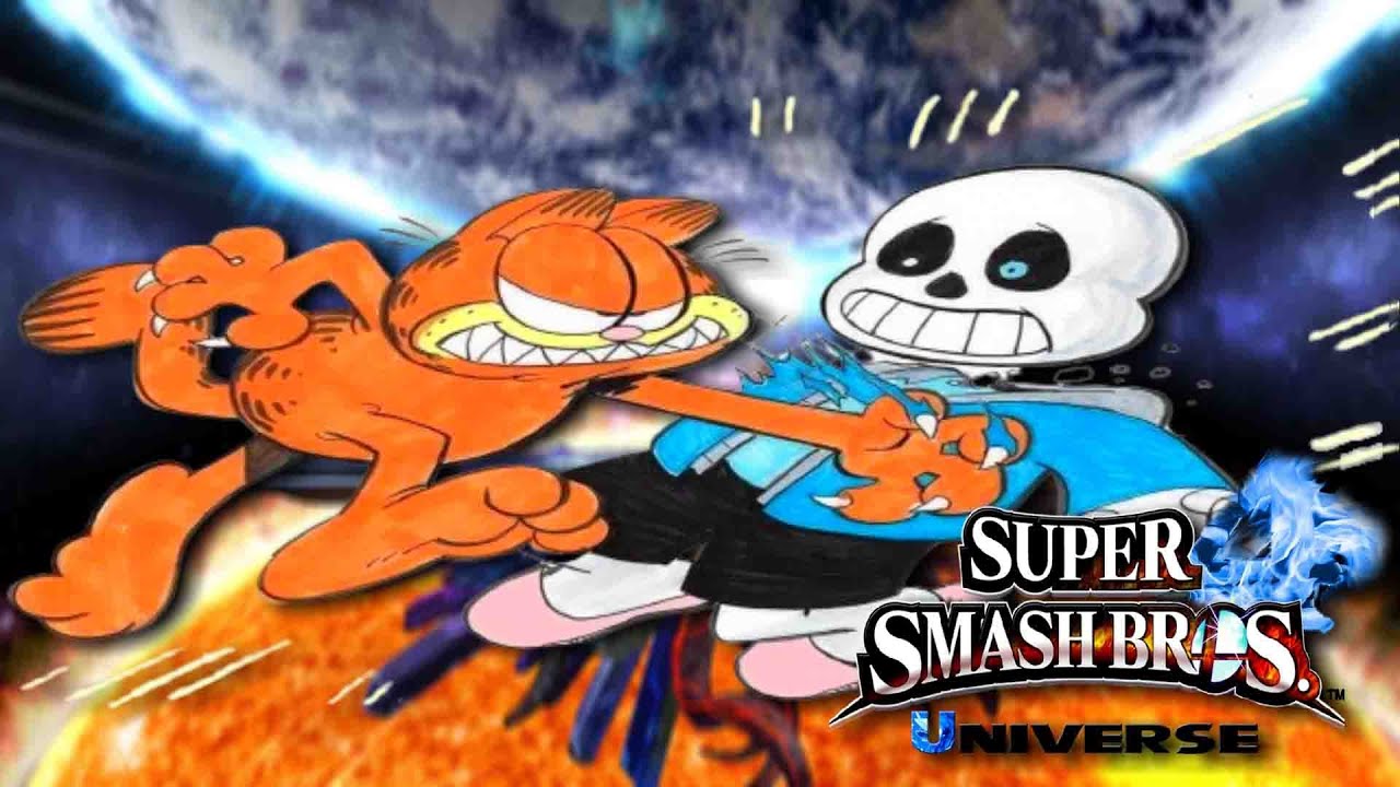 Garfield vs Sans (Undertale) - Smash Bros Brawl (Universe) Mod - YouTube