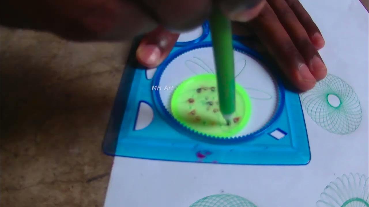 How to draw spirograph design ruler? Magic Ruler Small Ruler Spirograph. Simple Spirograph ...