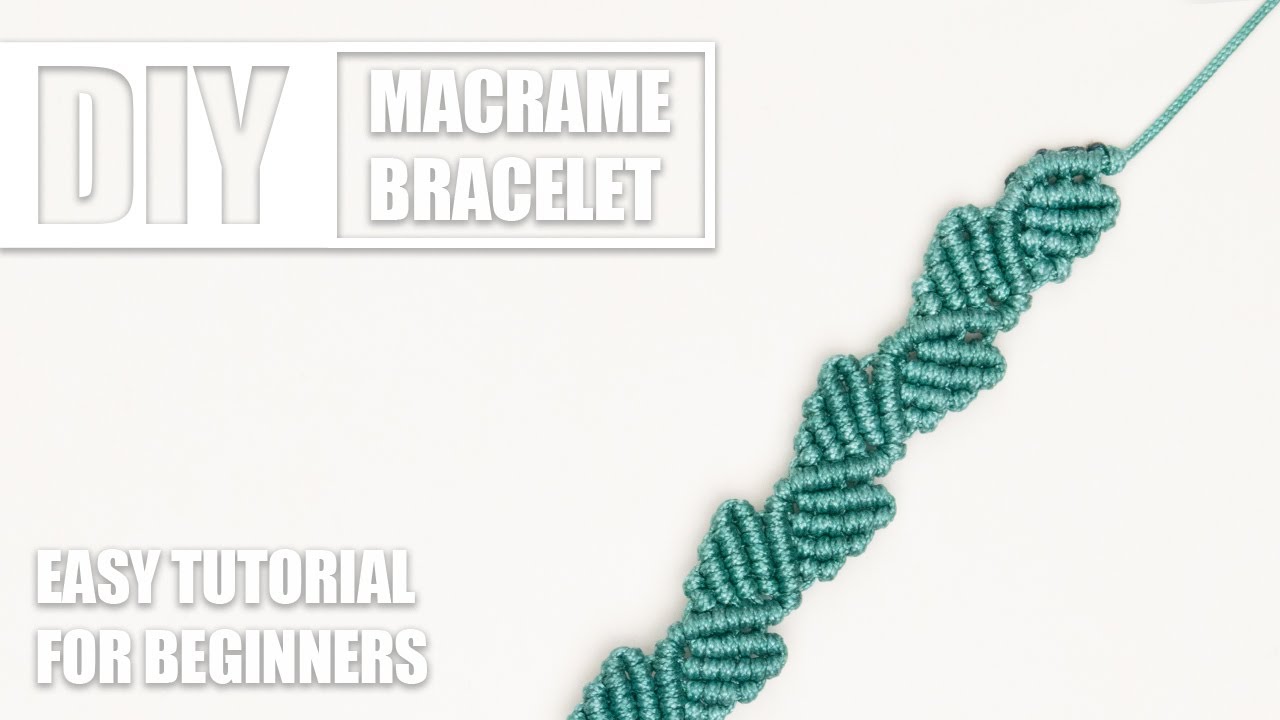 Green Leaf Around Macrame Bracelet | Easy Tutorial for Beginners - YouTube