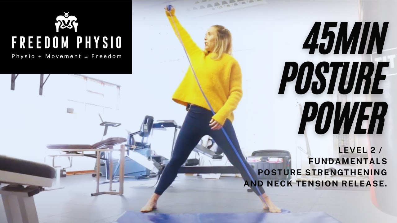 45min Posture Power Class 4 - Neck Tension Release & Twisting Flow ...