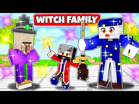 Adopted By A WITCH FAMILY In Minecraft! (Hindi) - YouTube