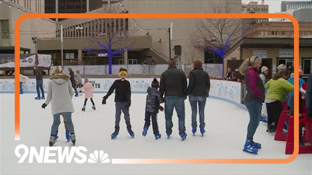 Ice rink opening in downtown Denver - YouTube