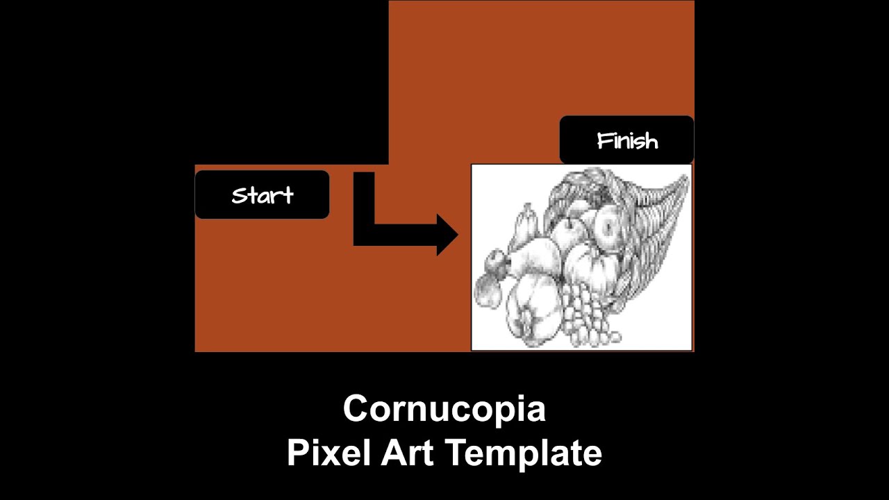 Cornucopia Pixel Art Template - YouTube