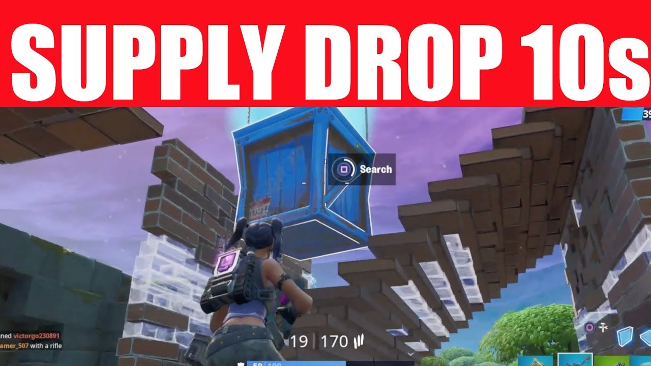 Search a supply drop within 10 seconds of it landing - Fortnite Smash ...