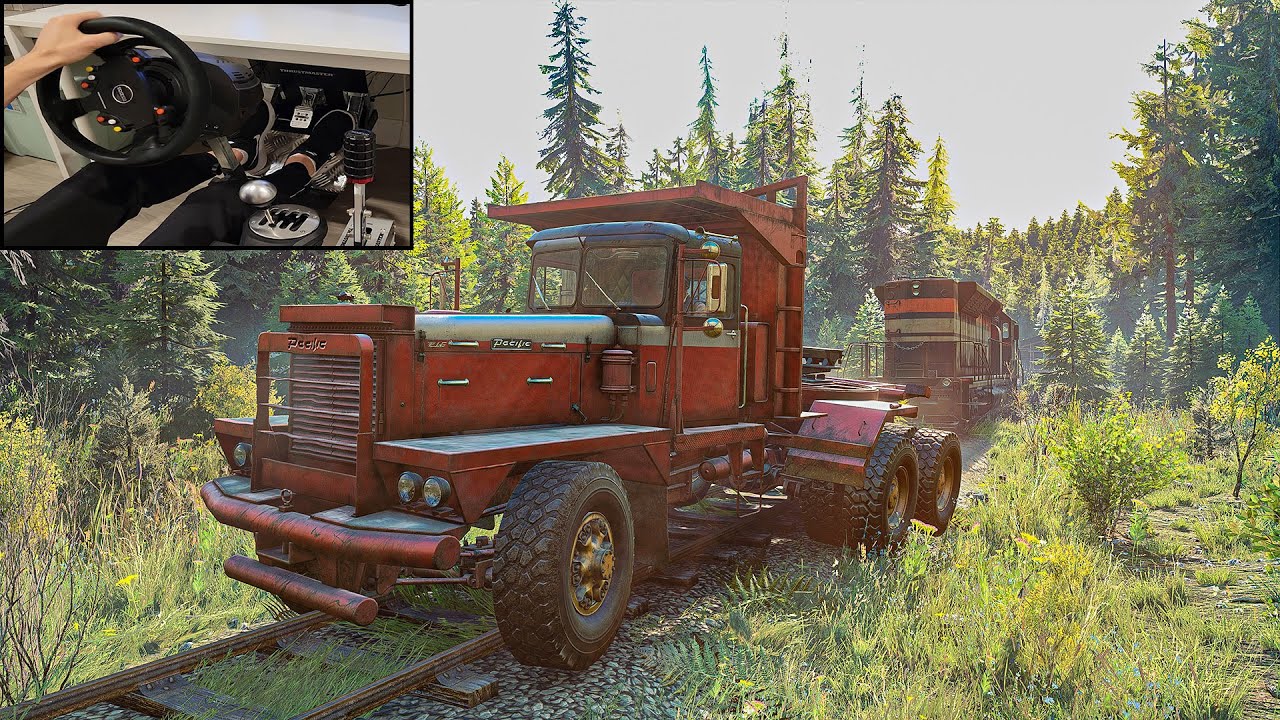 Biggest Truck Towing the TRAIN! - SnowRunner | Thrustmaster T300 ...