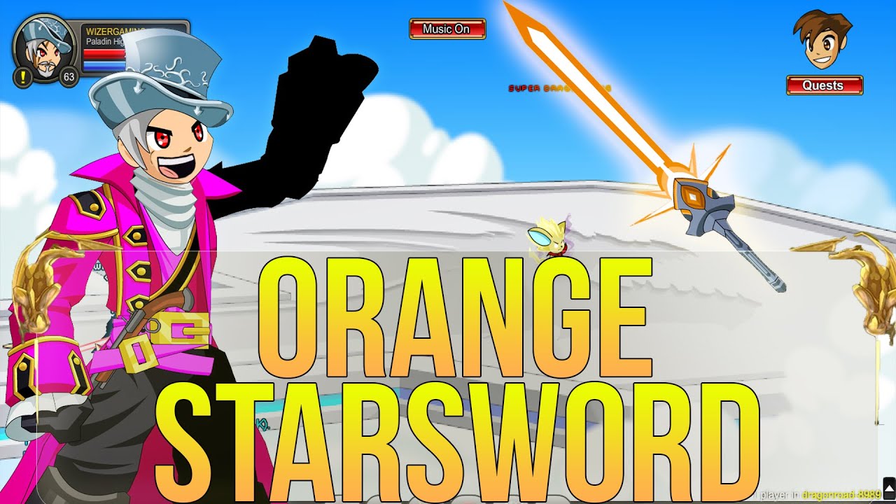 =AQW= Free Orange StarSword! NON-MEM - YouTube