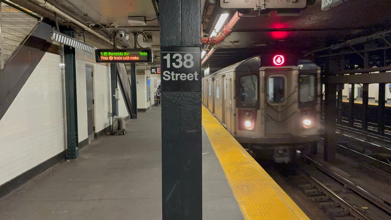 MTA Subway | R142 4 Train Arriving At 138th Street - YouTube