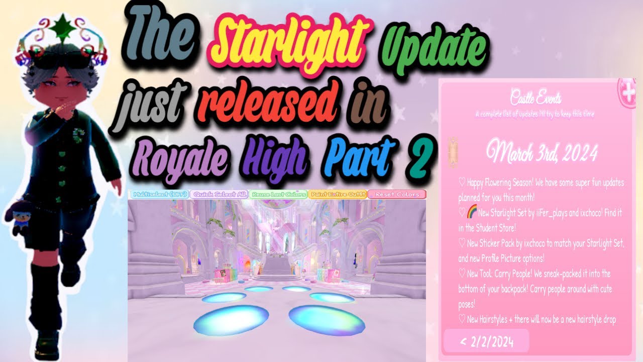 The Starlight Update just released in Royale High/~Part 2/~ - YouTube