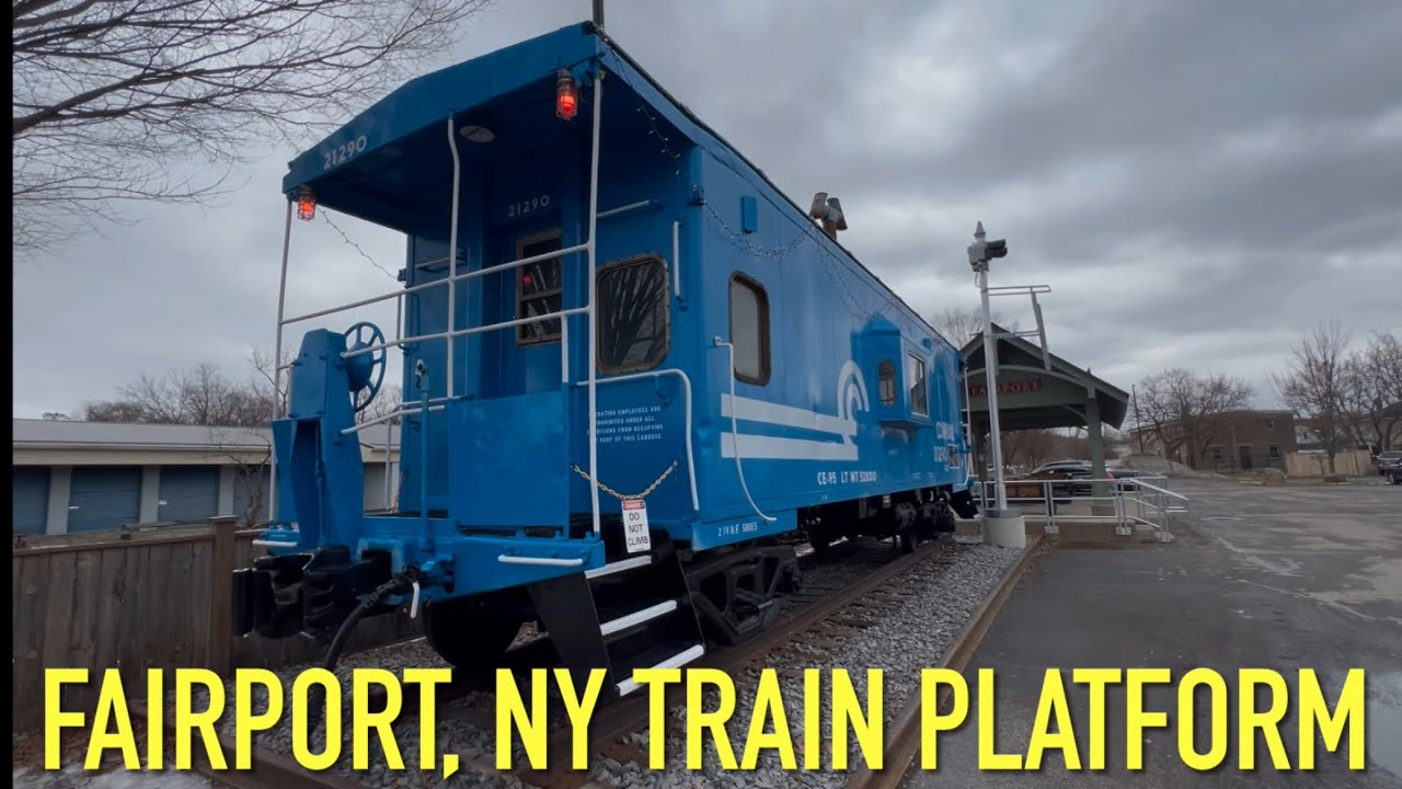 Watching Trains at the Fairport, NY Train Viewing Platform! - YouTube