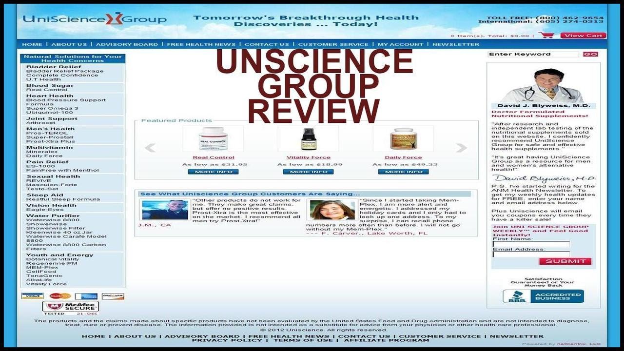 Uniscience Group Review - YouTube