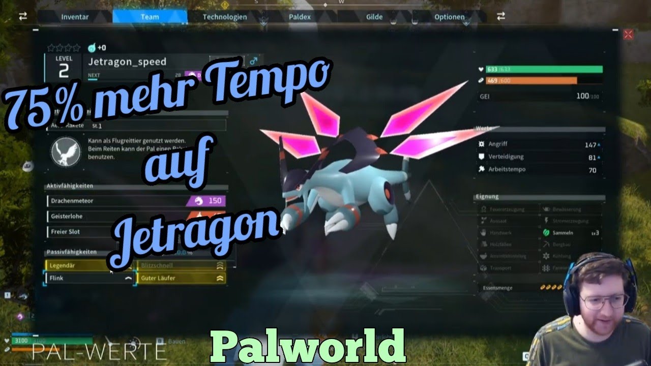 Palworld - schnellster Jetragon 75% Speed - YouTube