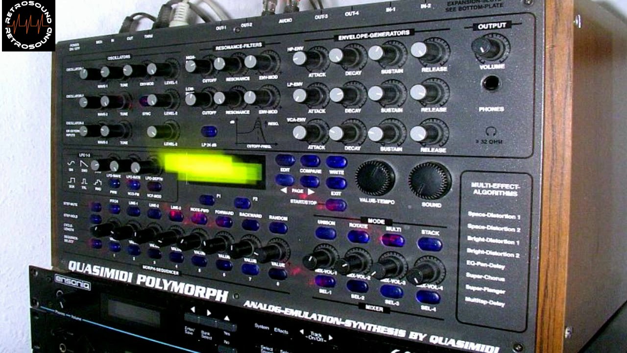 QUASIMIDI POLYMORPH Synthesizer Sequencer (1999) factory demo sequences and track - YouTube