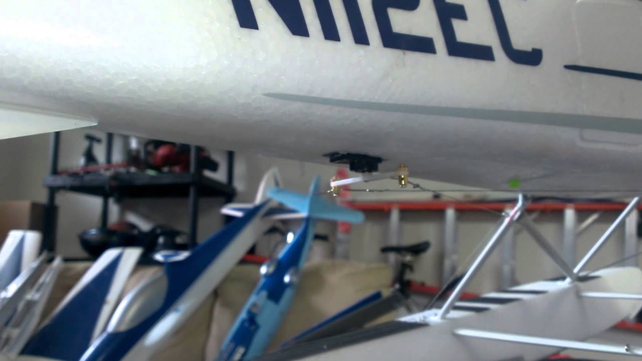 FMS Skytrainer with Flyzone Beaver floats. - YouTube