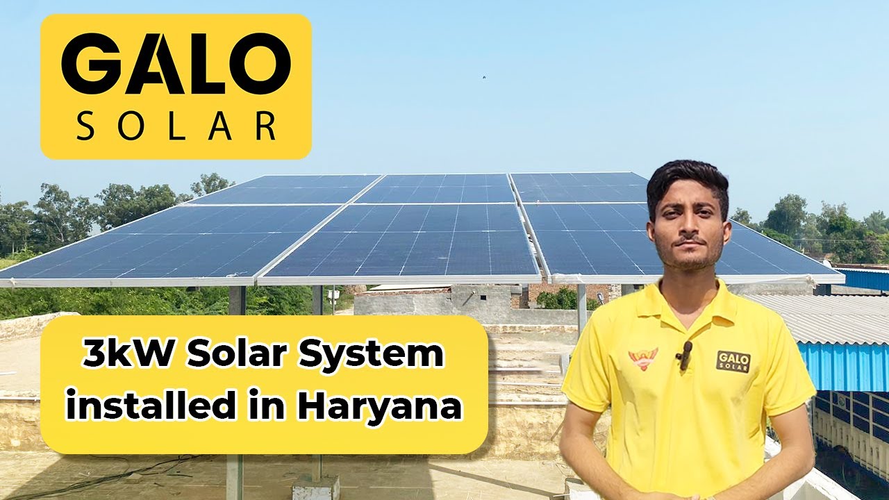 3kW Solar System Installation Full Detail Video | Haryana | Galo Solar ...