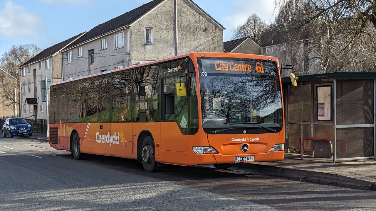 Full Route Visual | Cardiff Bus Route 61: Pentrebane - City Centre ...