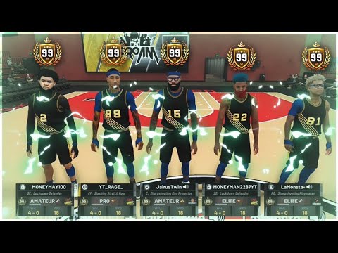 NBA 2K19 Undefeated 99 Overall Pro-Am Team - YouTube