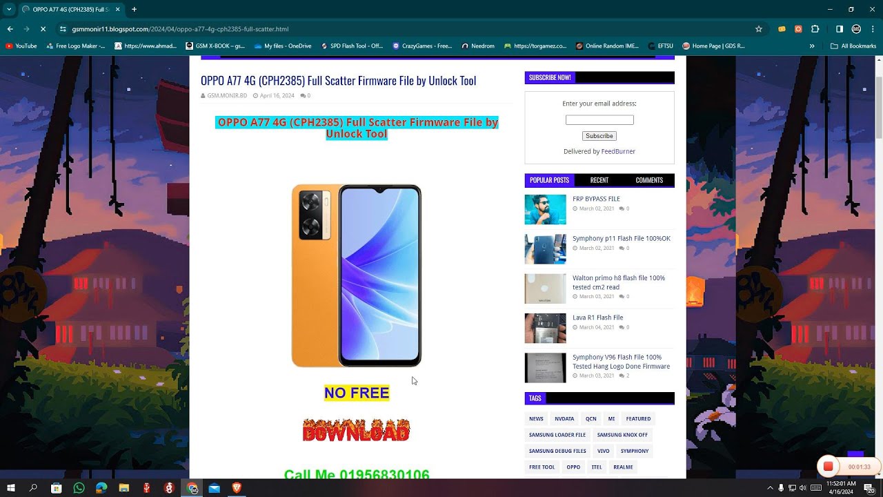 OPPO A77 4G (CPH2385) Full Scatter Firmware File by Unlock Tool #gsmakd ...