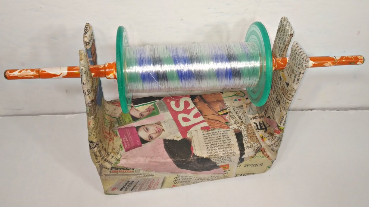 How to make Kite Charkhi/Firki Stand,Holder At home | Best out of waste ...