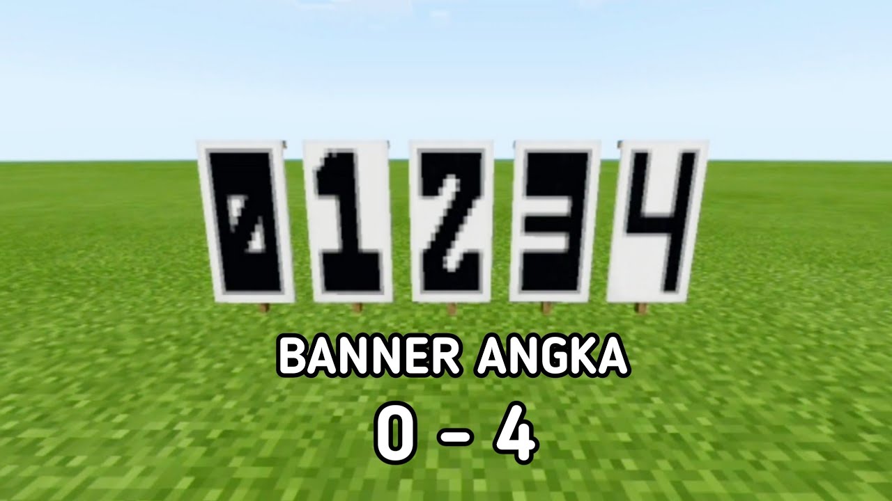 CARA MEMBUAT BANNER ANGKA DI MINECRAFT PE | KREASI DARI BANNER (0 - 4 ...
