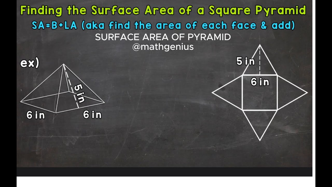Surface Area of Pyramid | D2 | Chapter 12 | Olevels | mathgenius - YouTube