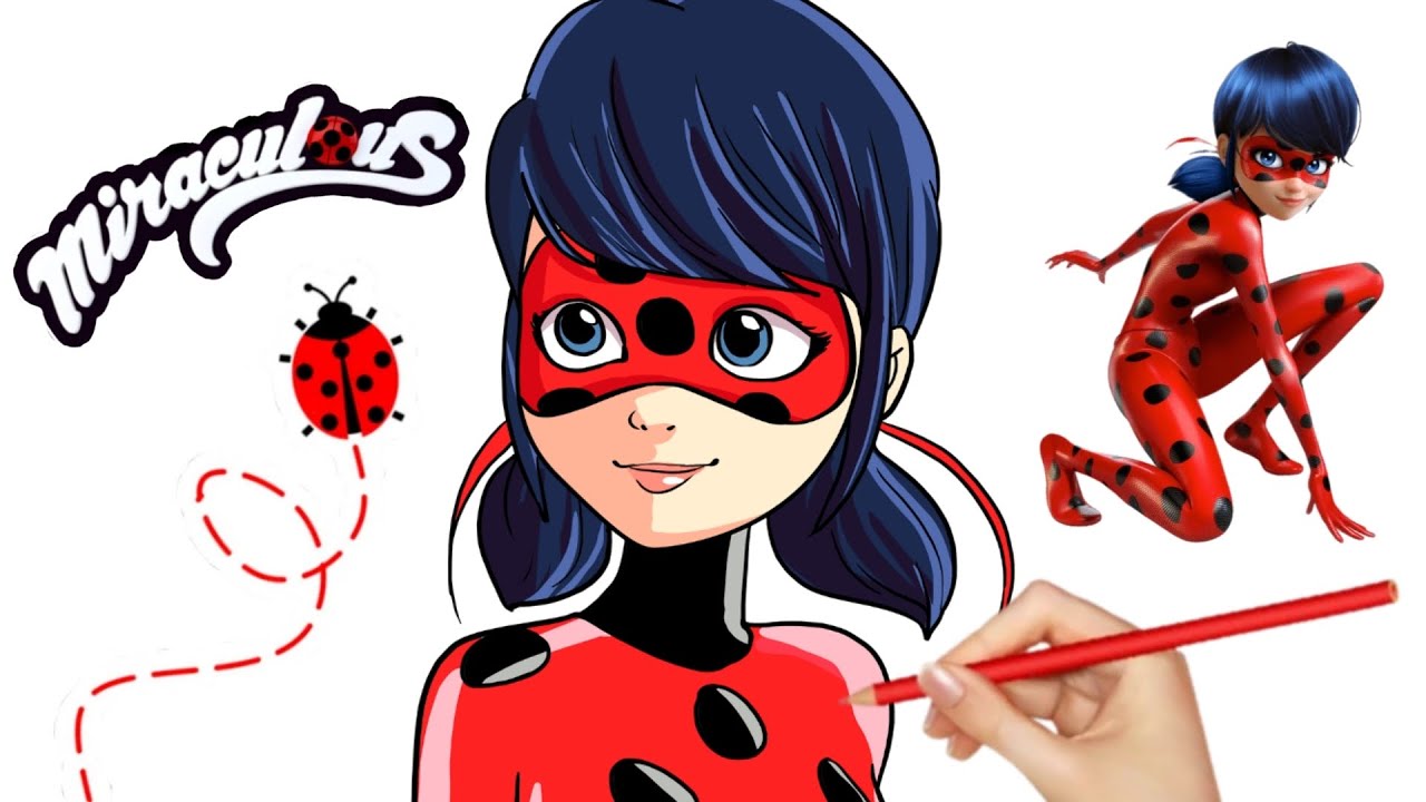 Draw 🌈 Miraculous Ladybug🐞 Drawing Step by Step Video for kids - YouTube