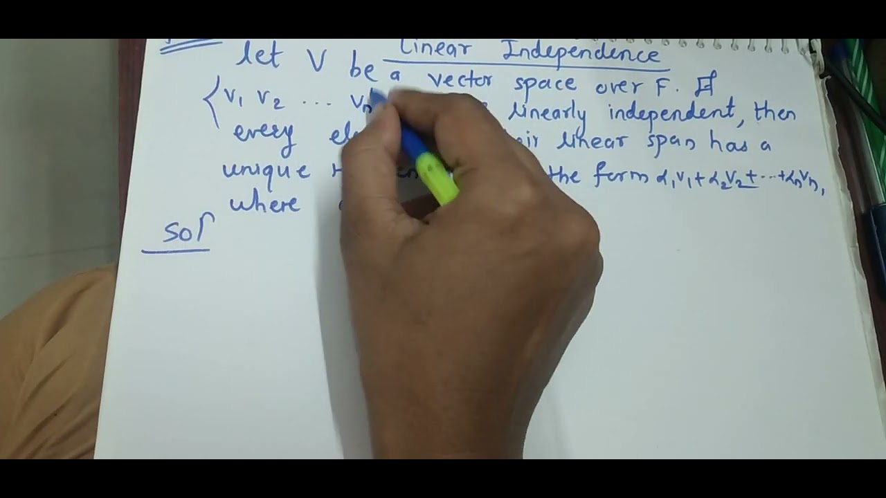 Linear algebra # LI and LD#Theorem - YouTube